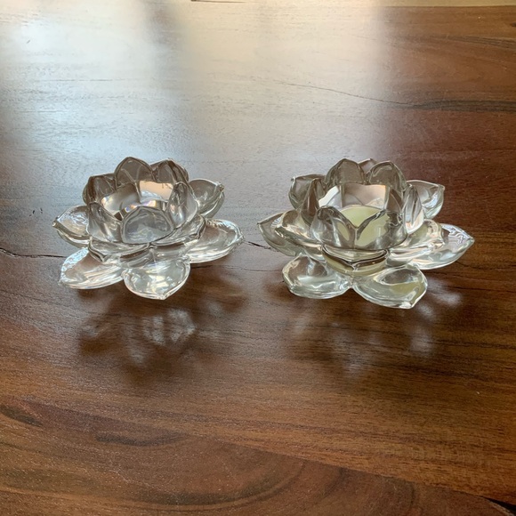PartyLite | Accents | 2 Partylite Crystal Lotus Flower Tealight Votive ...